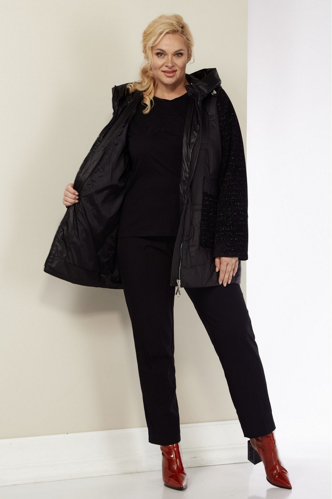 Куртка 2126 черный Shetti купить в интернет магазине Велесмода